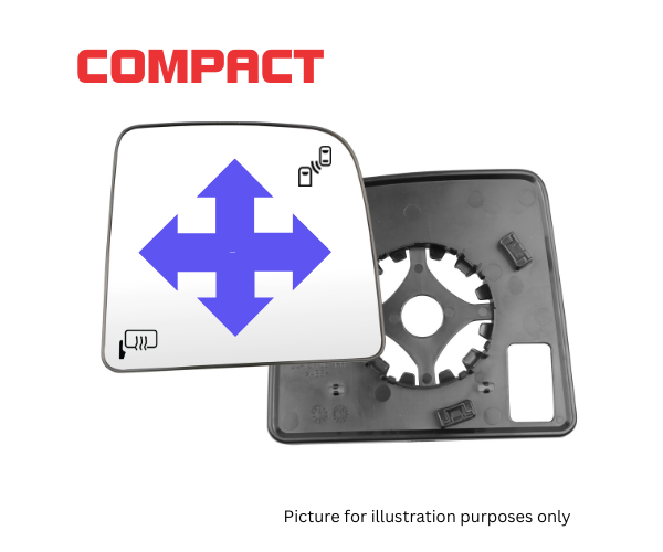 Compact Convex Mirror Kit - Heat, BSM - Clearview