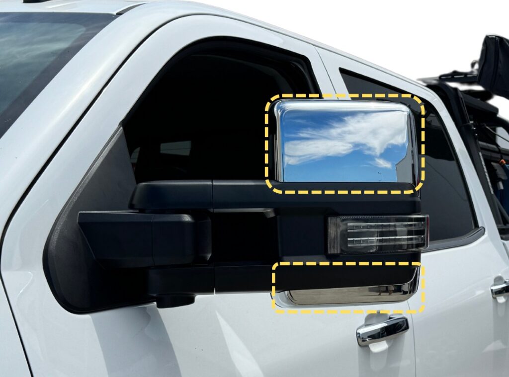 4-Piece Chrome Cap Upgrade Kit w/ RH OAT Sensor for Full Replacement ...